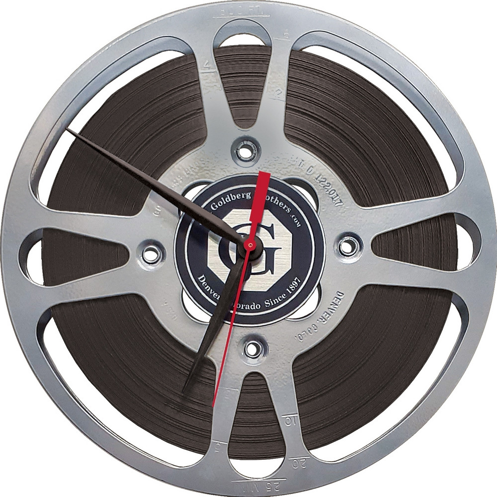 10 1/2 Inch 16MM Film Reel Wall Clock - DaVinci Emporium