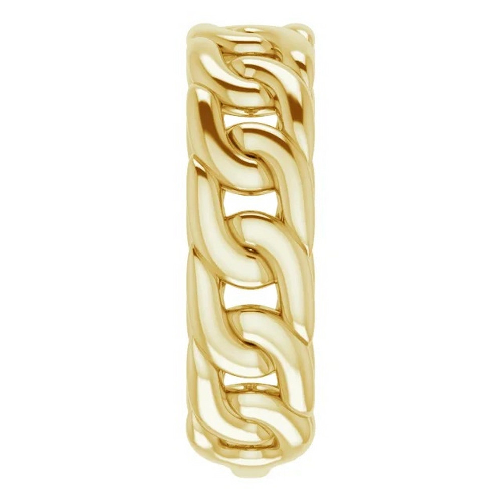 Chain Link Stackable Ring in 14k Gold or Platinum - DaVinci Emporium