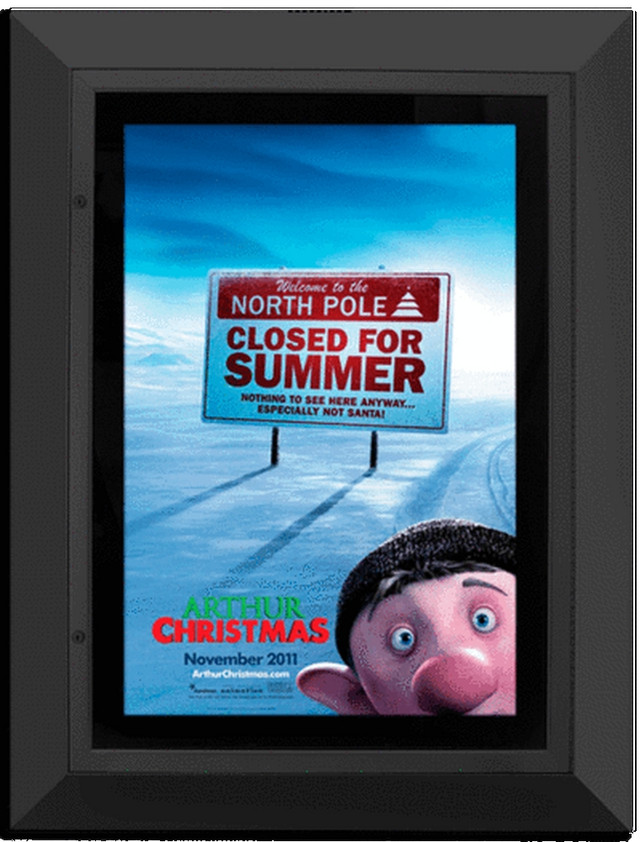 Angular Series Backlit Lockable Movie Poster Case - DaVinci Emporium