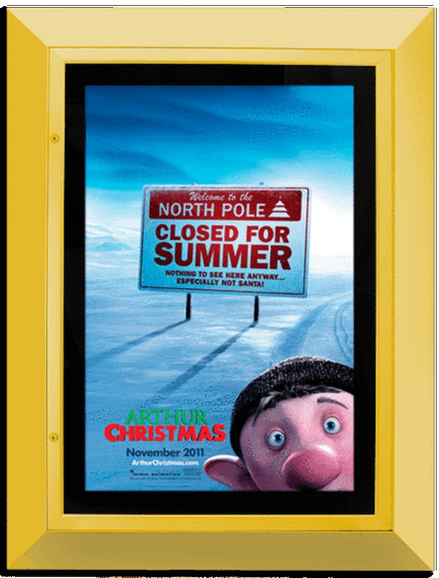 Angular Series Backlit Lockable Movie Poster Case - DaVinci Emporium