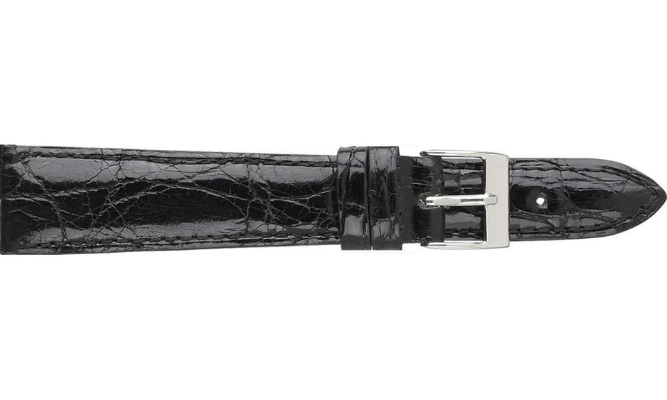 Padded and Stitched Polished Genuine Crocodile Watch Strap - DaVinci ...