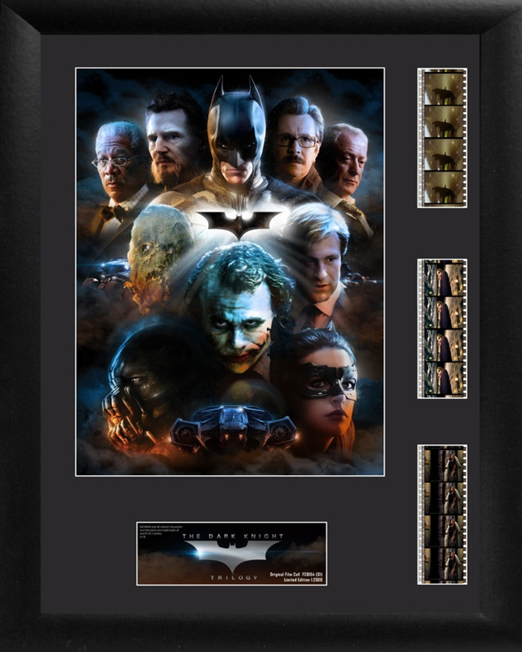 Batman The Dark Knight Film Cell Trilogy Framed Character Collage ...