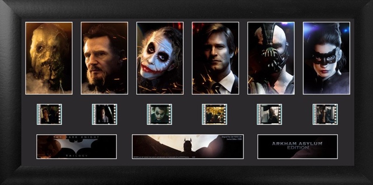 Batman The Dark Knight Film Cell Framed Deluxe Trilogy Display ...