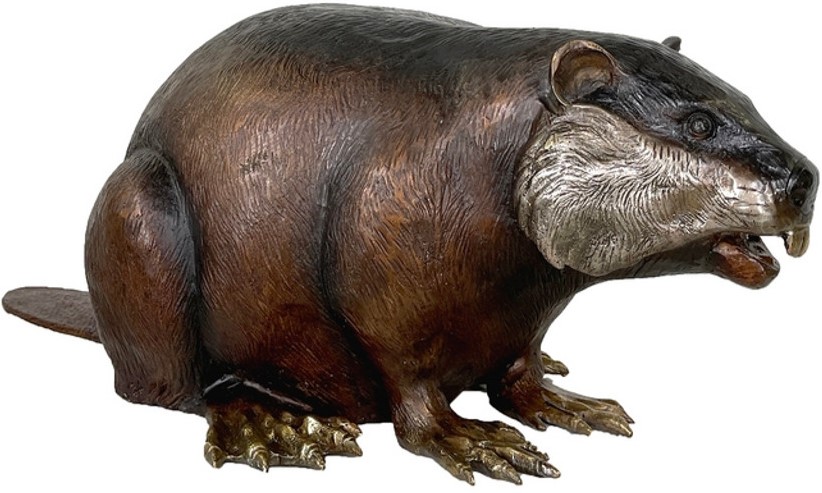 The Bronze Beaver Tabletop Sculpture - DaVinci Emporium