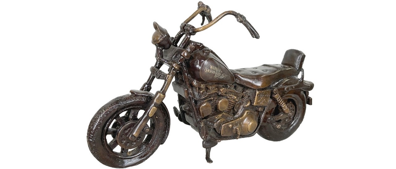 Experience Elegance in Motion with the Bronze Motorcycle Tabletop ...
