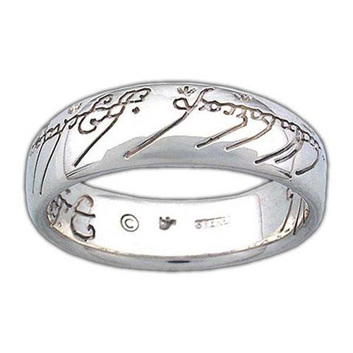 Sterling Silver The One Ring of Power Lord of the Rings - DaVinci Emporium