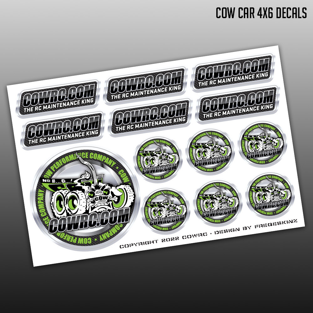 4" x 6" Cow Car Decals