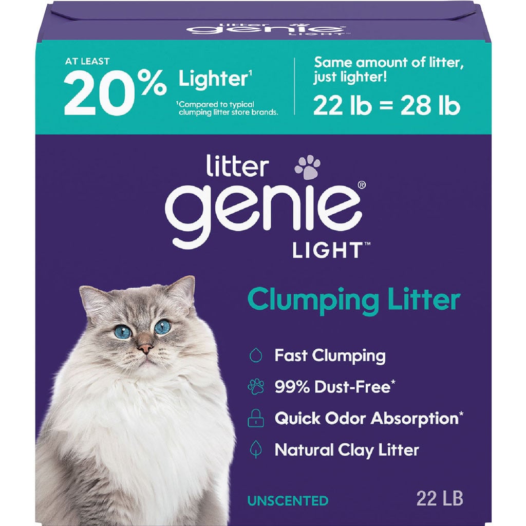 LITTER GENIE LIGHT CLUMPING CLAY LITTER | UNSCENTED | 22 LB | 048150 ...