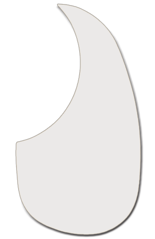 AMS Teardrop Style Acoustic Guitar Scratchplate - Clear