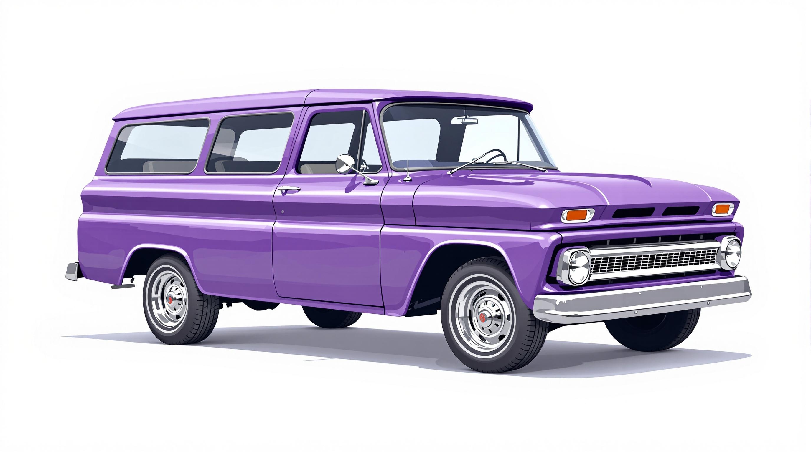 1965 Chevy Suburban 1965 Chevrolet Custom Suburban" Photographic Print