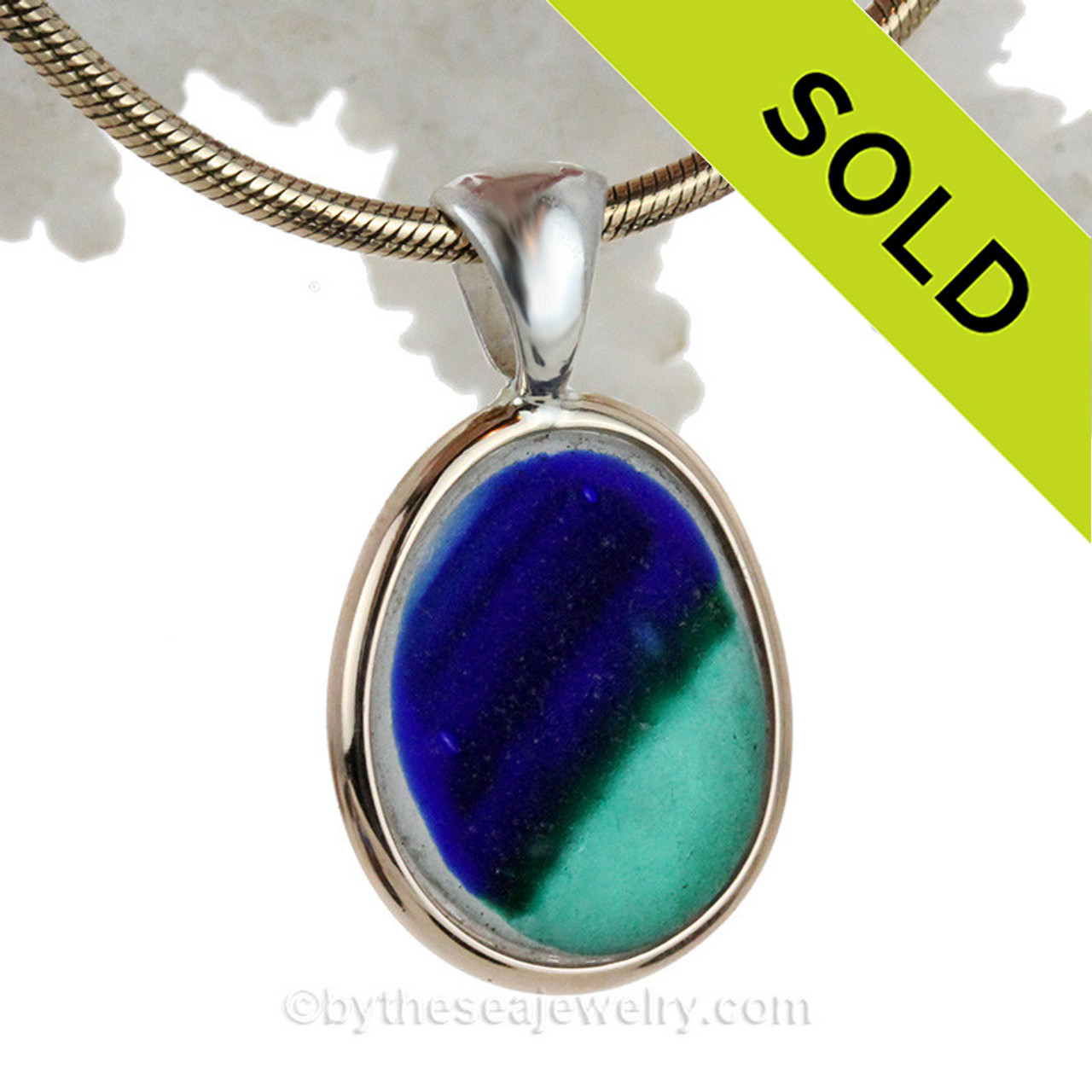Last Twilight Super Ultra Rare English Sea Glass Multi Pendant In