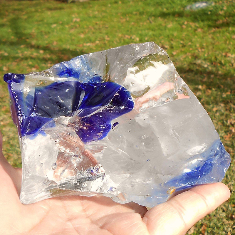 ULTRA RARE - Cross Sectioned Vivid Blue Sterling English Sea Glass ...