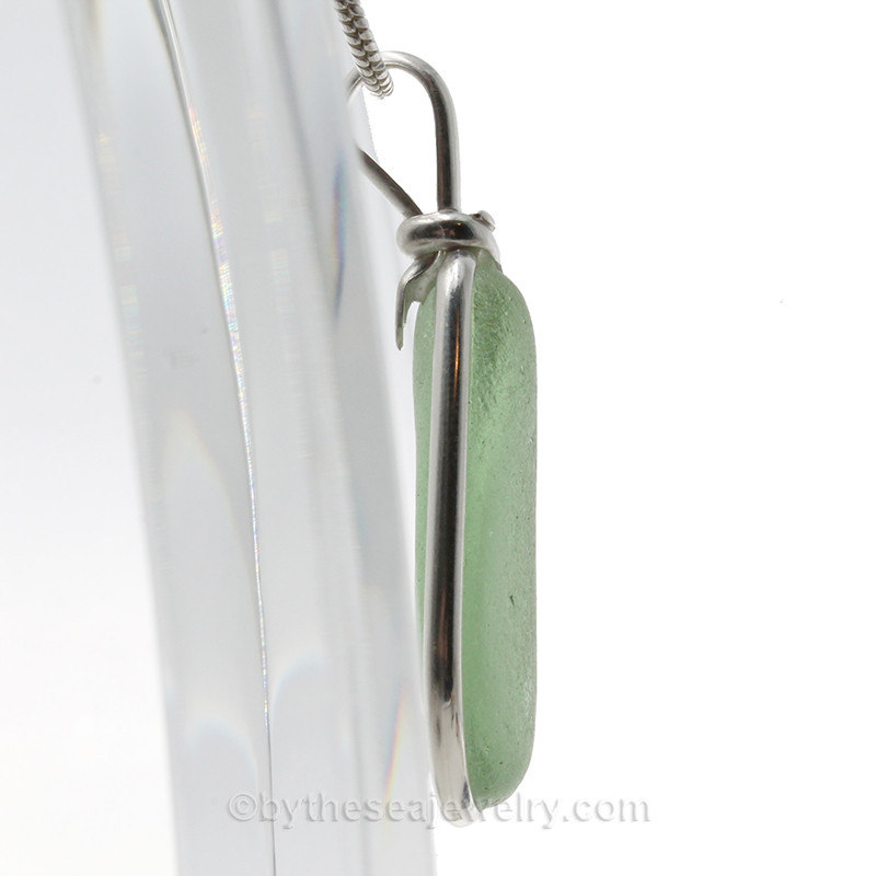 Long Seafoam Green Genuine Sea Glass in our Original Wire Bezel© in ...