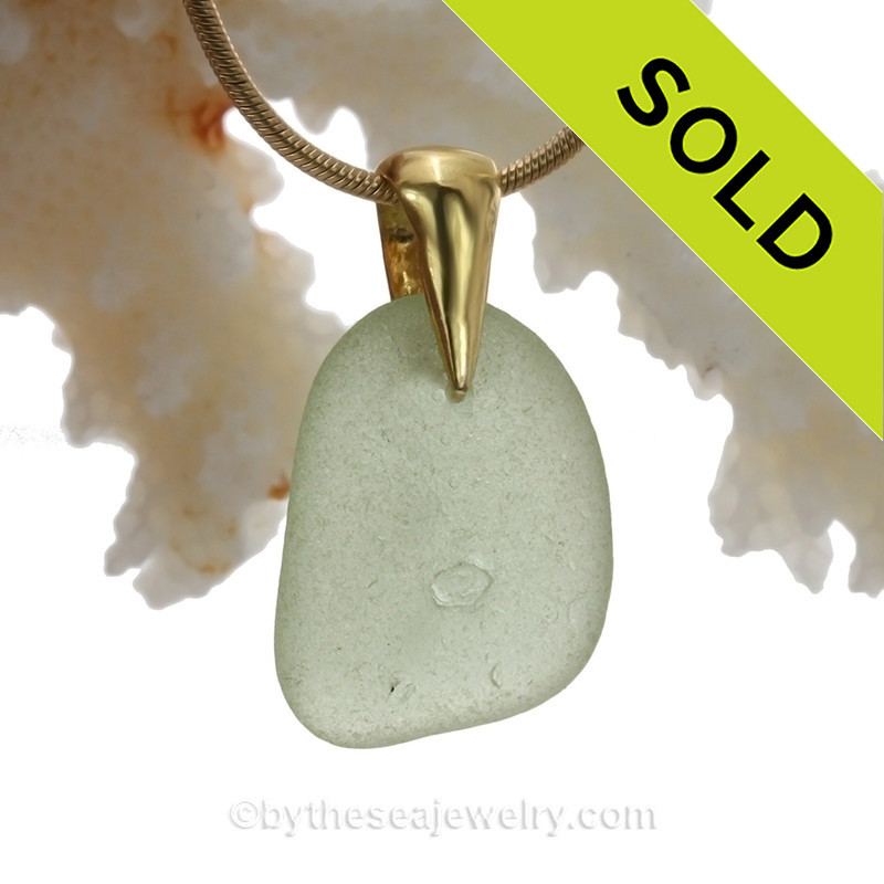 Genuine Royal Ruby Sea Glass Necklace on 24K Vermeil Bail with Chain ...