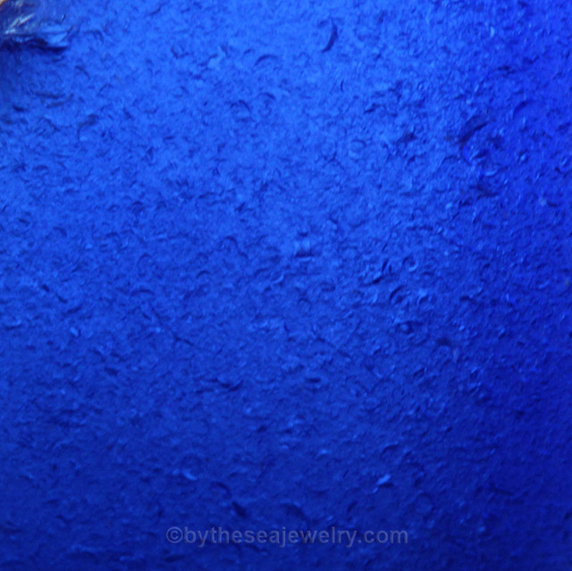 Stunning Vivid Cobalt Blue Genuine Sea Glass Pendant In S/S Original ...