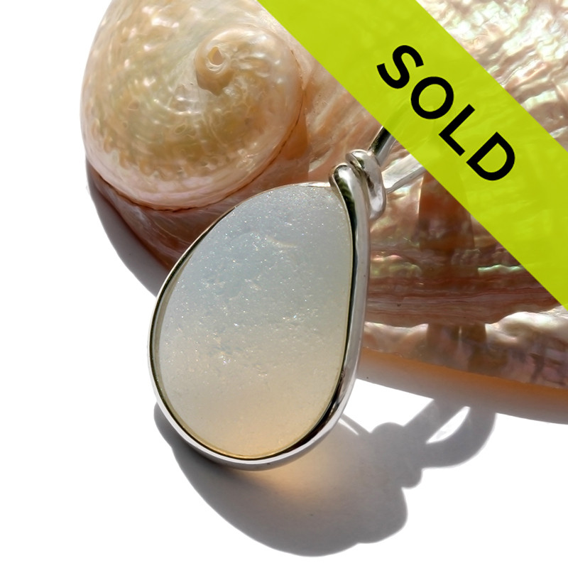 October Ocean Opal - VERY RARE Opalized Sea Glass In Gold Bezel ...