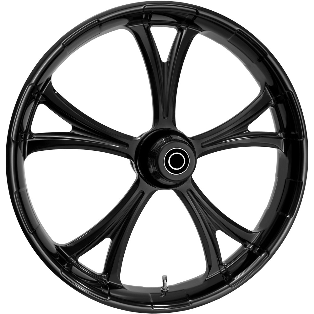 Titan Gloss Black Custom Harley Wheel | rotationwheels.com