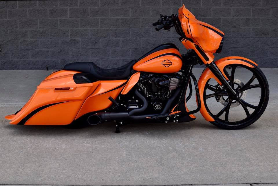 Titan Gloss Black Custom Harley Wheel | rotationwheels.com