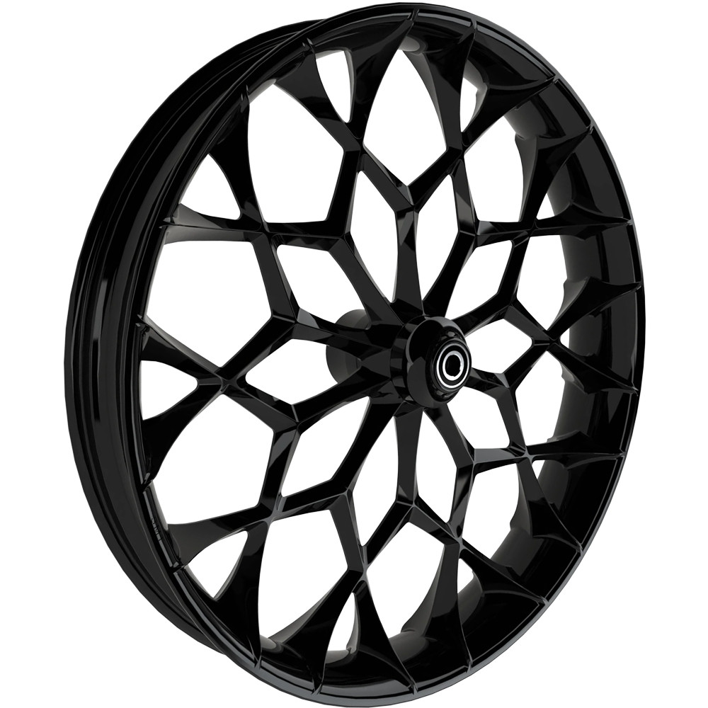 SMT Machining Regal 3D Gloss Black Custom Motorcycle Wheel Package ...