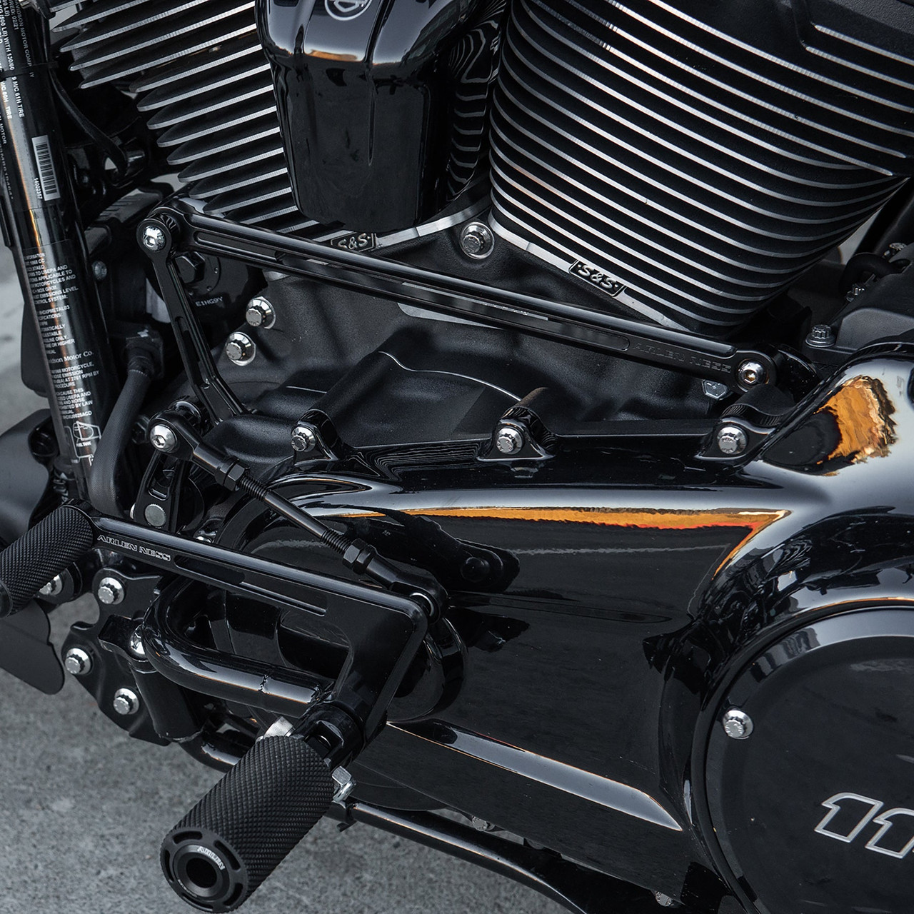 Arlen Ness Speedliner Shifter Rod Black Harley | rotationwheels.com