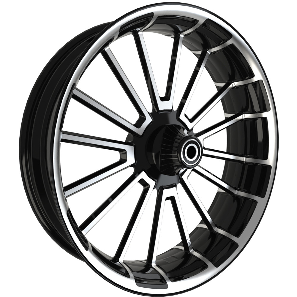 SMT Machining OG22 Black Cut Custom Motorcycle Wheel Package ...