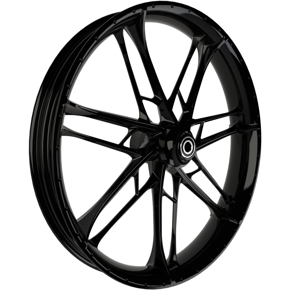 SMT Machining Gran Sport 3D Gloss Black Harley Wheel | rotationwheels.com