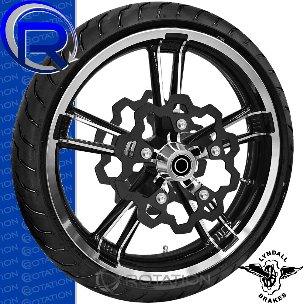 Replica Enforcer Reinforcer Gloss Black & Machined 21" Custom Harley ...