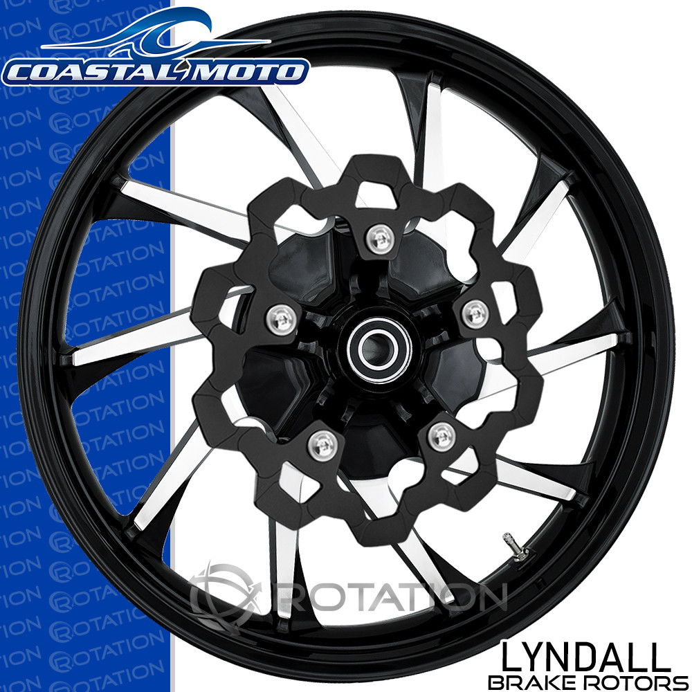 Coastal Moto Hurricane 21" Black Cut Trike Harley Wheel ...