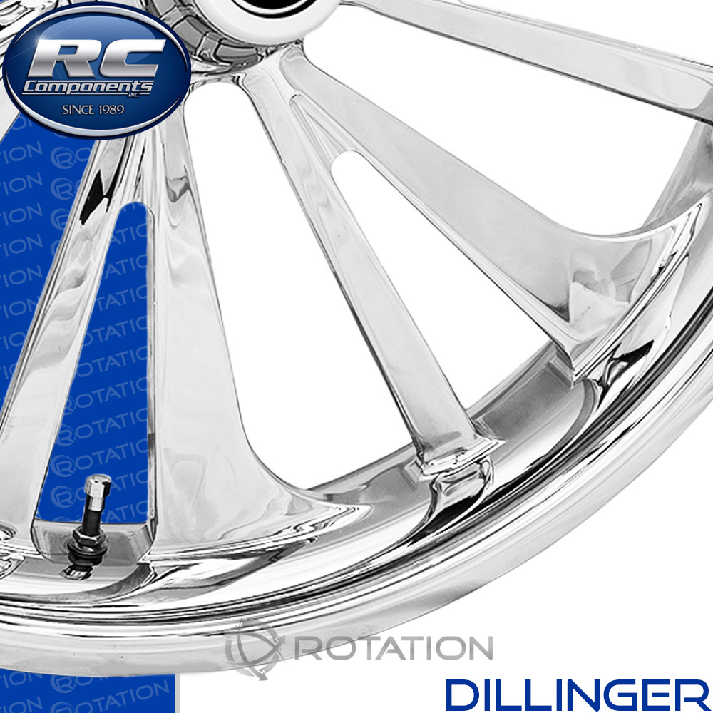 RC Components Dillinger Chrome Metric Cruiser Motorcycle Wheel | RotationWheels.com