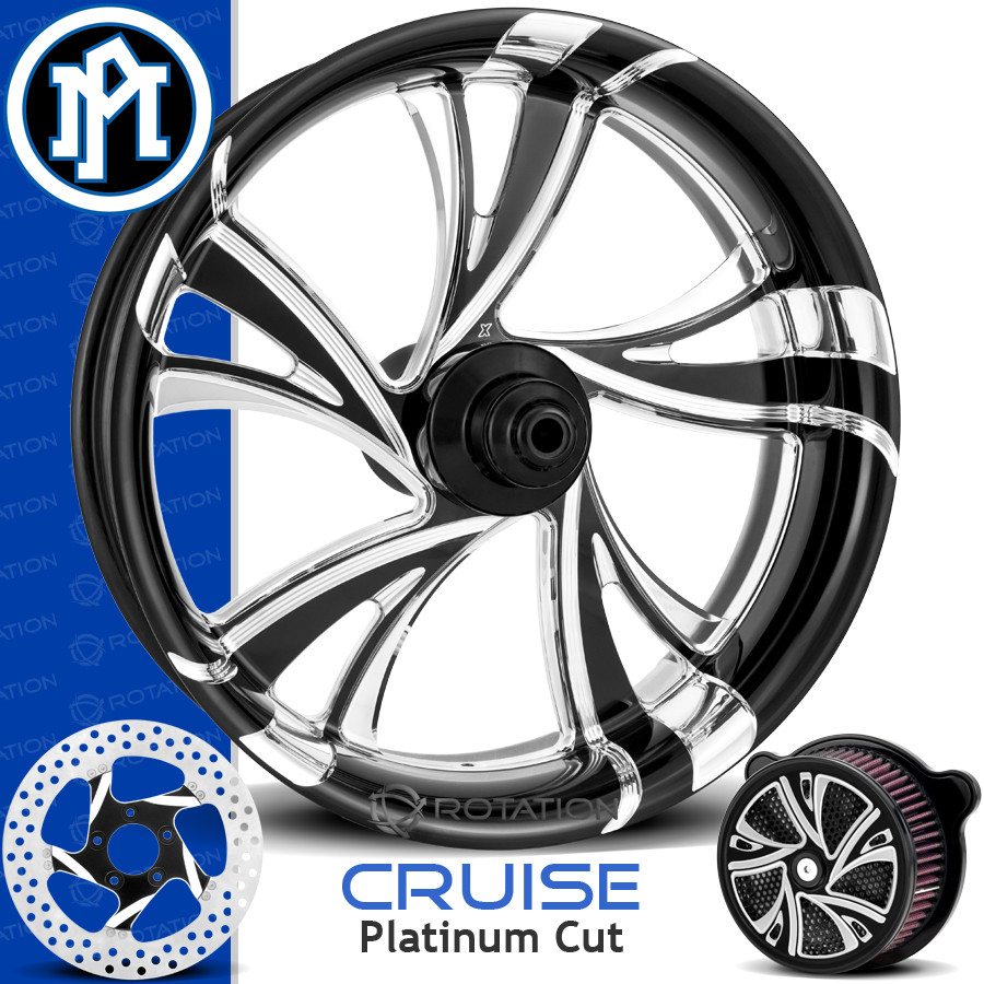 Performance Machine Cruise Platinum Cut Custom Motorcycle Wheel ...