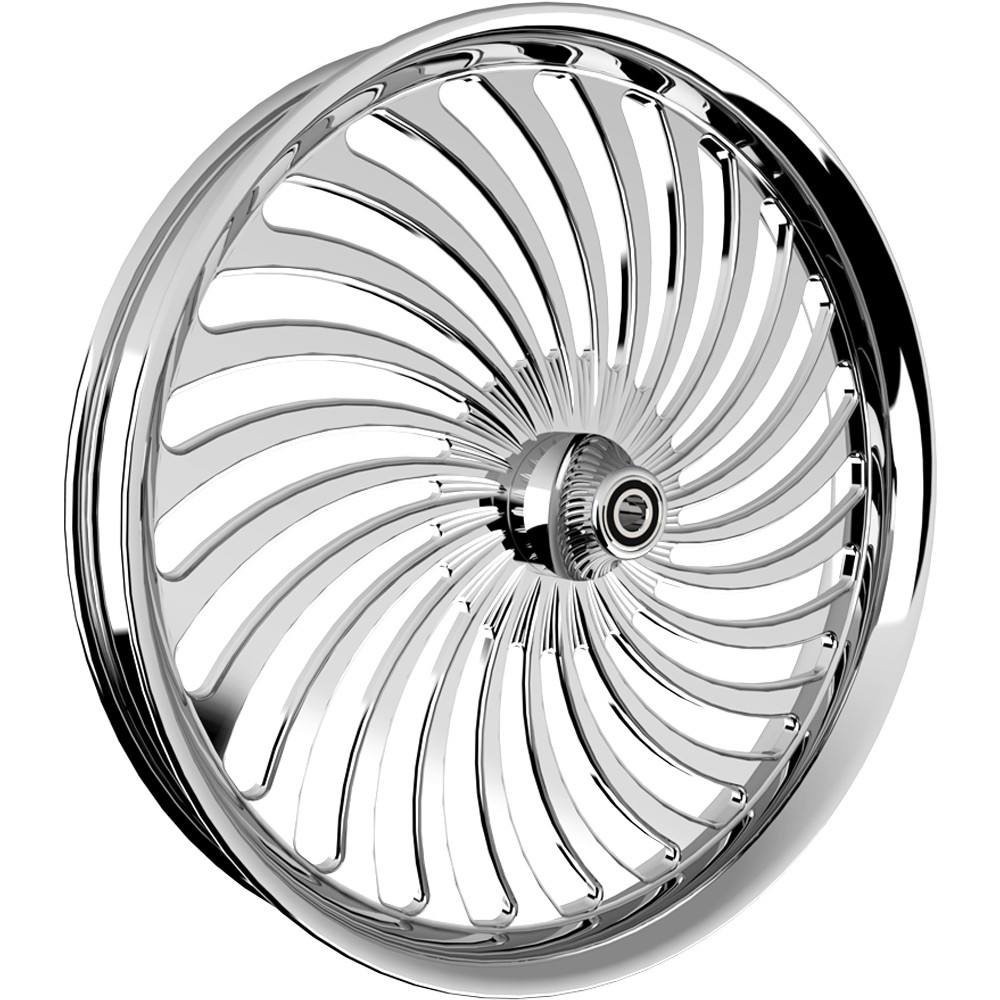 SMT Machining Hurricane Chrome Harley Wheel | rotationwheels.com