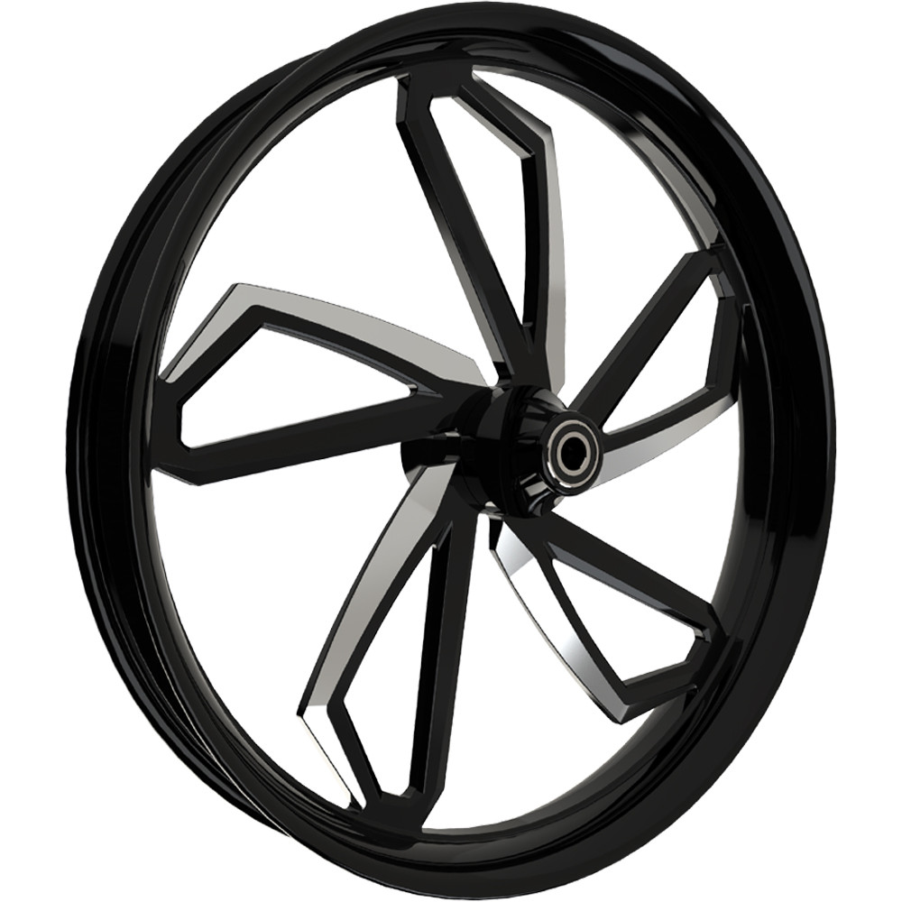 SMT Machining Speed Black Cut Harley Wheel | rotationwheels.com
