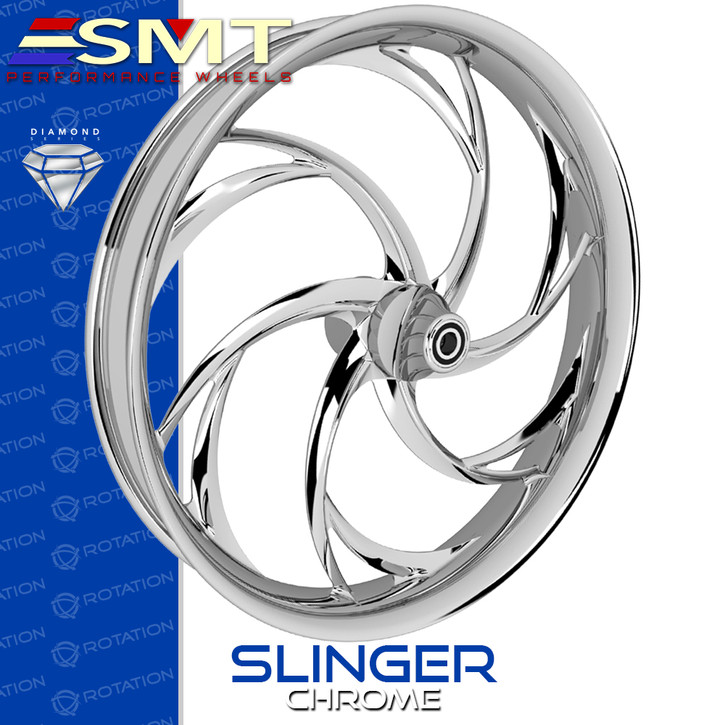 SMT Machining Slinger Chrome Custom Motorcycle Wheel Package ...