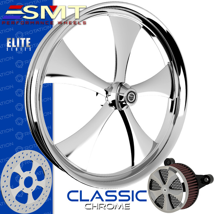 SMT Machining Classic Chrome Custom Motorcycle Wheel Package ...