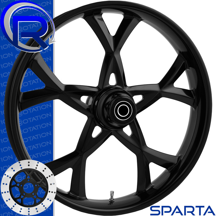 Rotation Sparta Black Metric Cruiser Motorcycle Wheel | RotationWheels.com