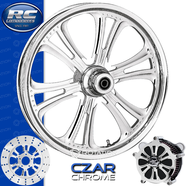 RC Components Czar Chrome Custom Softail Dyna Sportster Motorcycle ...