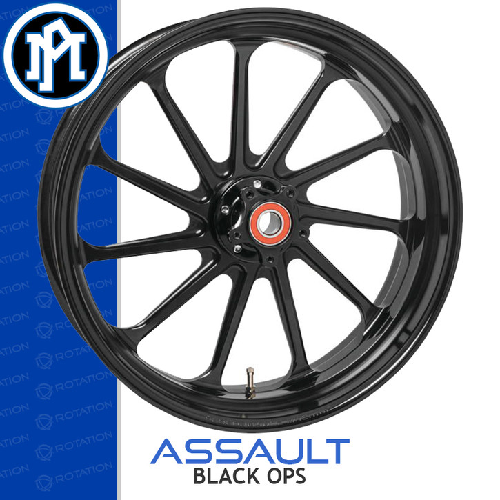 Performance Machine PM Assualt Black Ops Custom Motorcycle Wheel ...