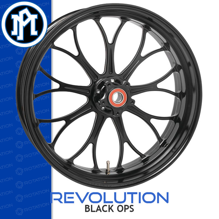 Performance Machine PM Revolution Black Ops Custom Motorcycle Wheel ...