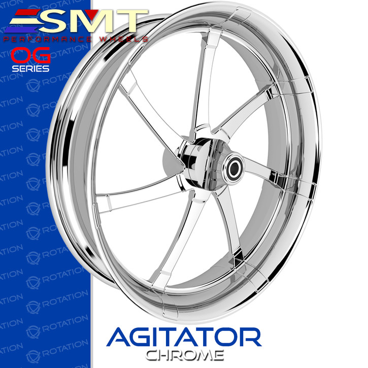 SMT Machining OG18 Agitator Chrome Custom Motorcycle Wheel Package ...