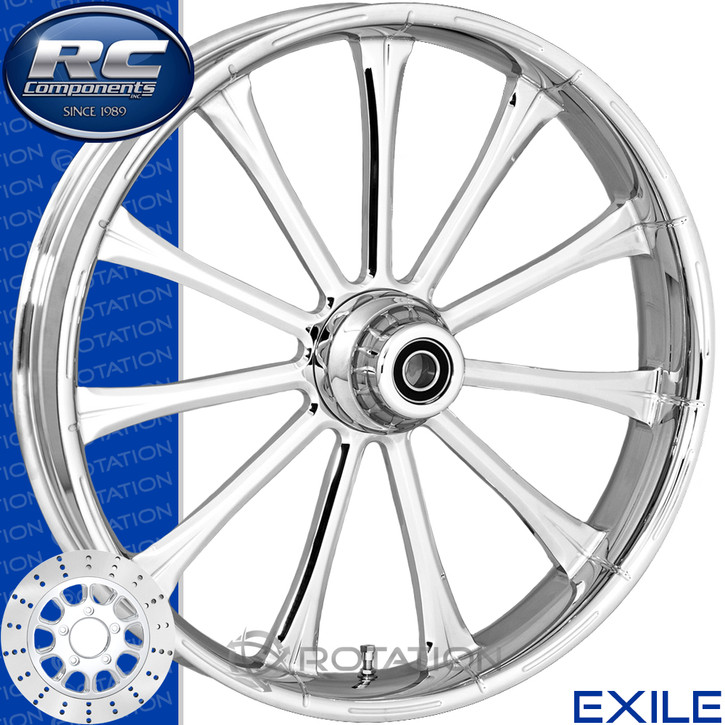 RC Components Exile Chrome Metric Cruiser Motorcycle Wheel ...