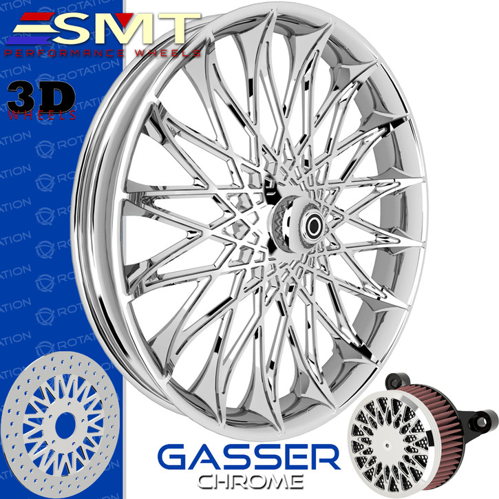 SMT Machining Gasser 3D Chrome Custom Motorcycle Wheel Package ...