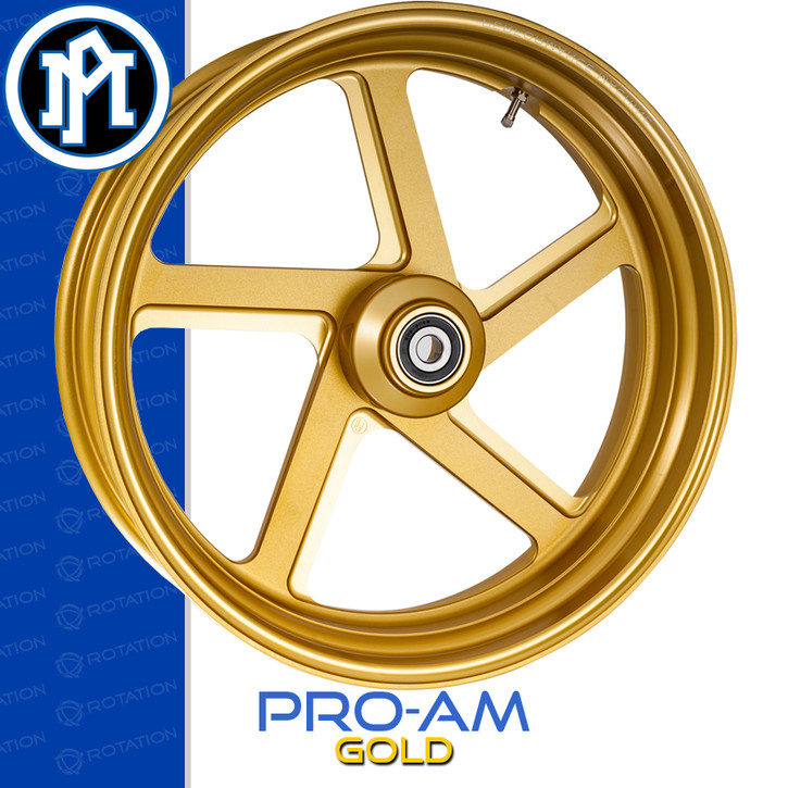 Performance Machine PM Pro-Am Gold Custom Motorcycle Wheel ...