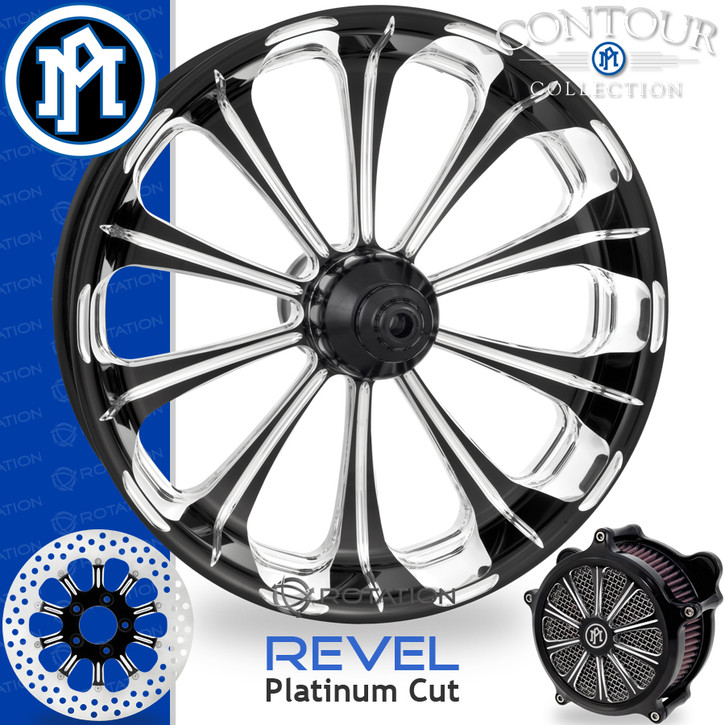 Performance Machine PM Revel Contour Platinum Cut Custom Motorcycle ...