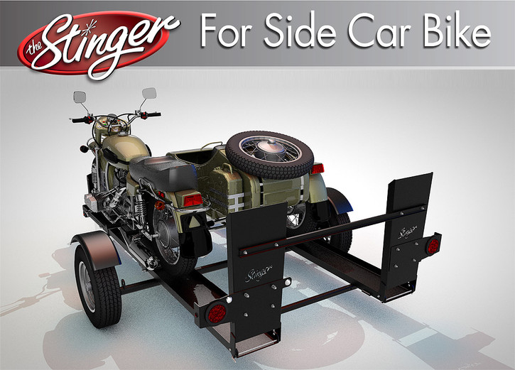 Stinger Motorcycle w/ Side Car Folding Trailer | RotationWheels.com