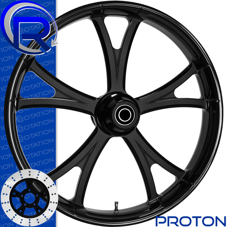 Proton Gloss Black Metric Cruiser Motorcycle Wheel | rotationwheels.com