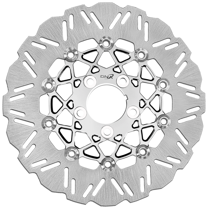 Replica Mesh Stainless Steel Floating Rotor Polished | RotationWheels.com