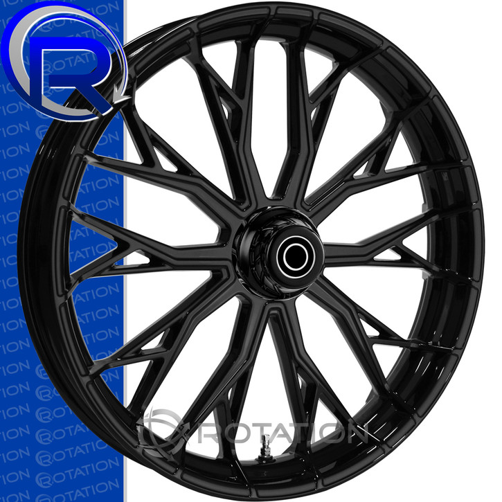 Replica Raider Black 21" Custom Harley Wheel | rotationwheels.com