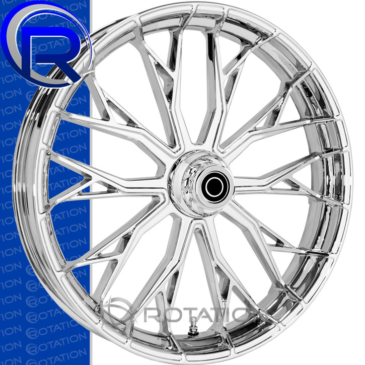 Replica Raider Chrome 21" Custom Harley Wheel | rotationwheels.com
