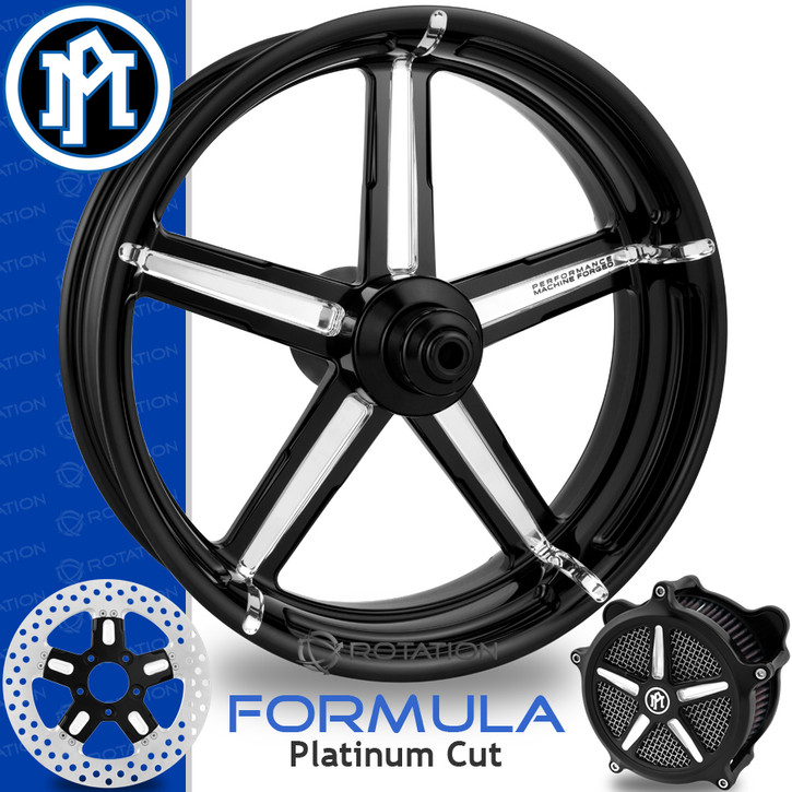 Performance Machine PM Formula Platinum Cut Custom Motorcycle Wheel ...