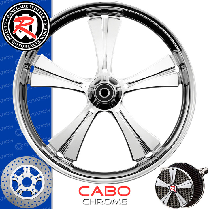 Renegade Wheels Cabo Chrome Custom Motorcycle Wheel | RotationWheels.com